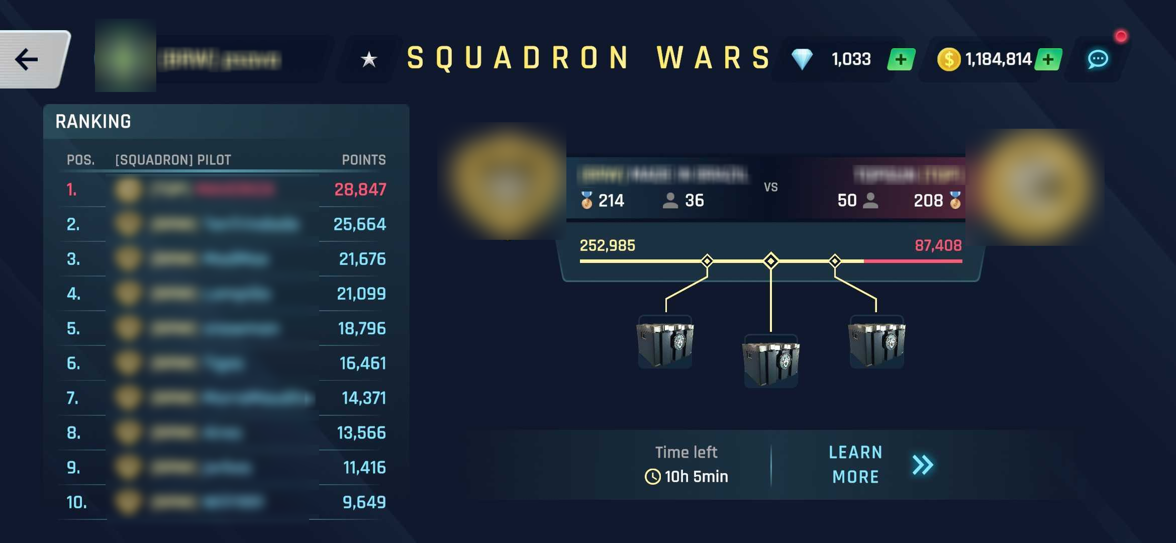 Squadron War Rewards – Sky Warriors